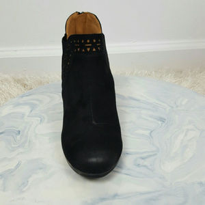 Shoes | Black Strapped Booties Oil Finshed | Poshmark